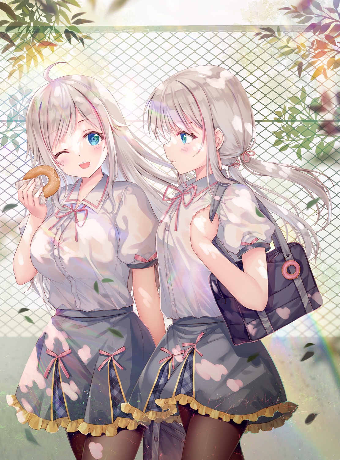 twinbox twinbox school shiraishi erica shiraishi karin (twinbox) pantyhose seifuku | #1135079 ...